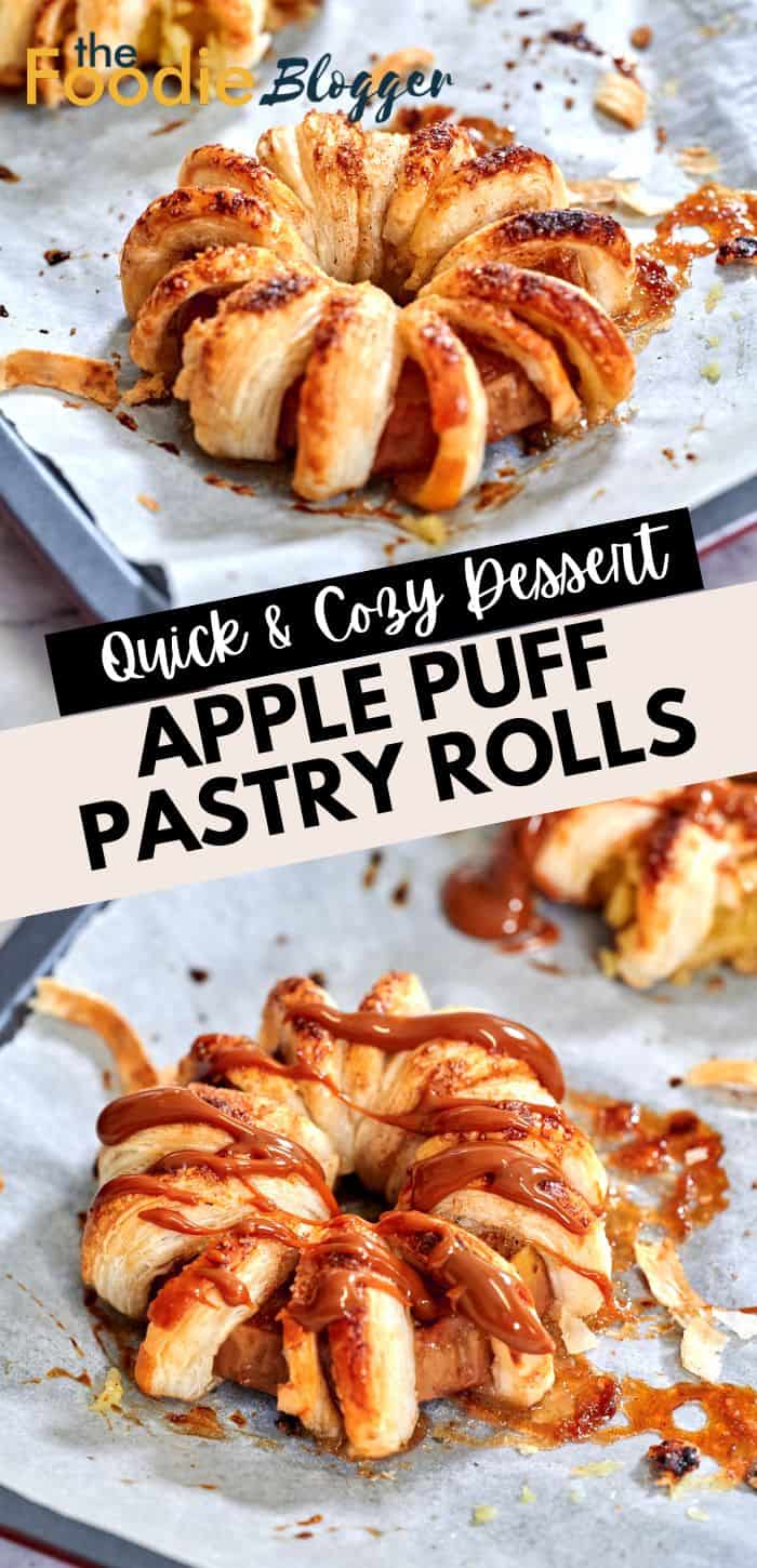 Puff Pastry Apple Rings - TheFoodieBlogger